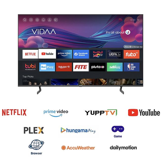 Buy Hisense 65U7H 164 cm (65 inch) QLED 4K Ultra HD VIDAA TV with Dolby Vision & Dolby Atmos ...